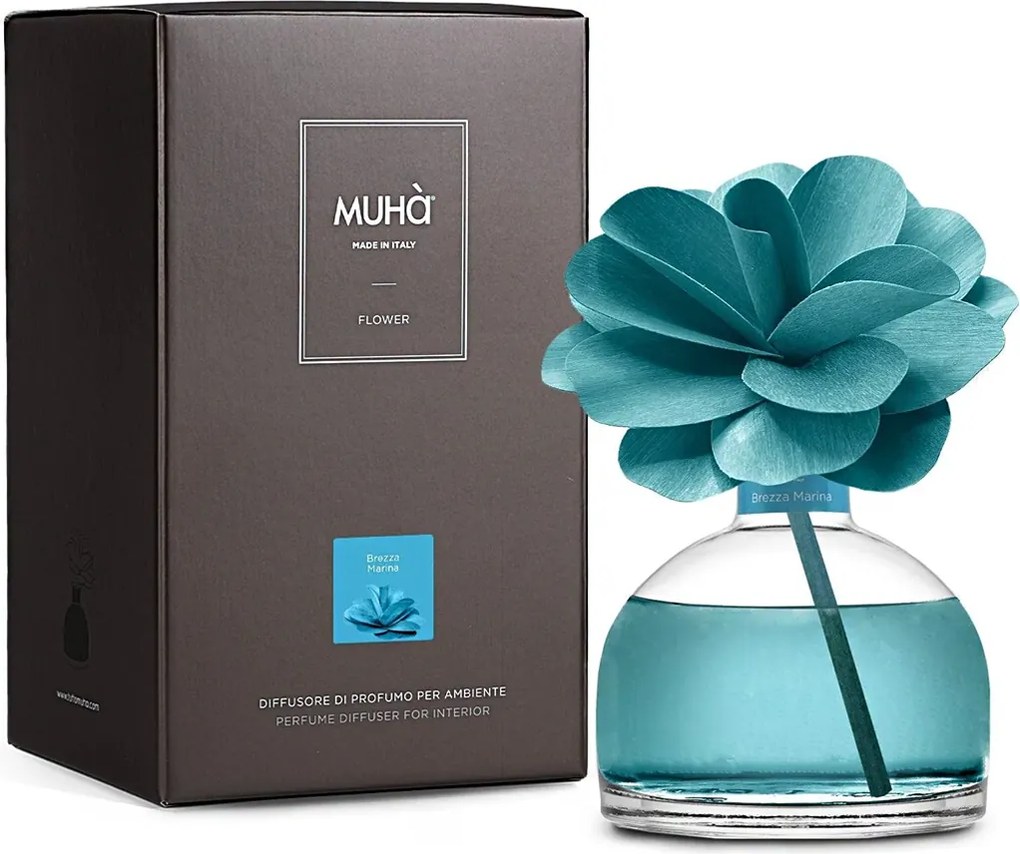 Muhà Flower difuzér s dřevěnou květinou Brezza Marina Objem: 200 ml