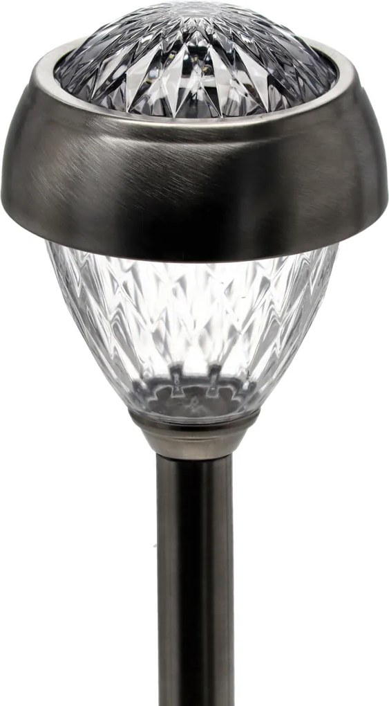 Solární LED lampa Leya teplá bílá/stříbrná