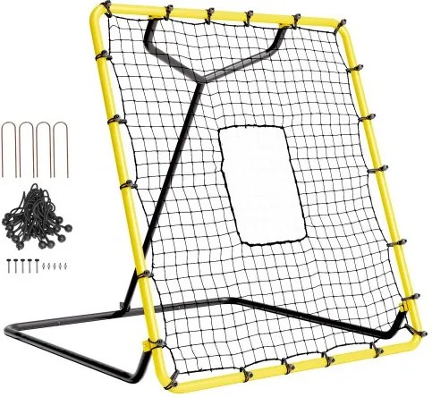Baseballová a softballová odrazová síť 1,22 × 1,37 m PitchBack Nastavitelné úhly