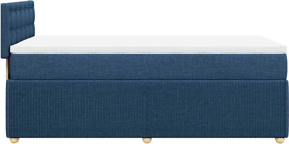 Box spring postel s matrací modrá 80x200 cm textil 3287303
