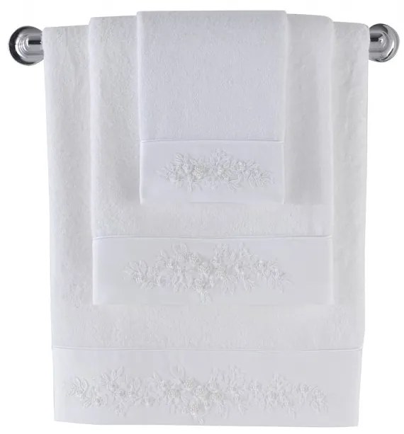 Soft Cotton Bambusový ručník MASAL 50x100 cm Bílá, 550 gr / m², Bambusové vlákno - 40% bambus / 60% výběrová bavlna