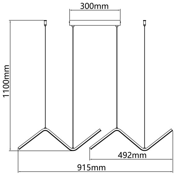 Aigostar - LED Lustr na lanku LED/23W/230V 2700K