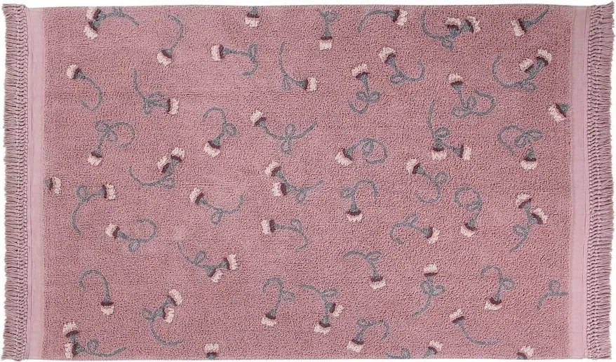 Lorena Canals, Kusový koberec English Garden Ash Rose, 140x210, růžová, ložnice