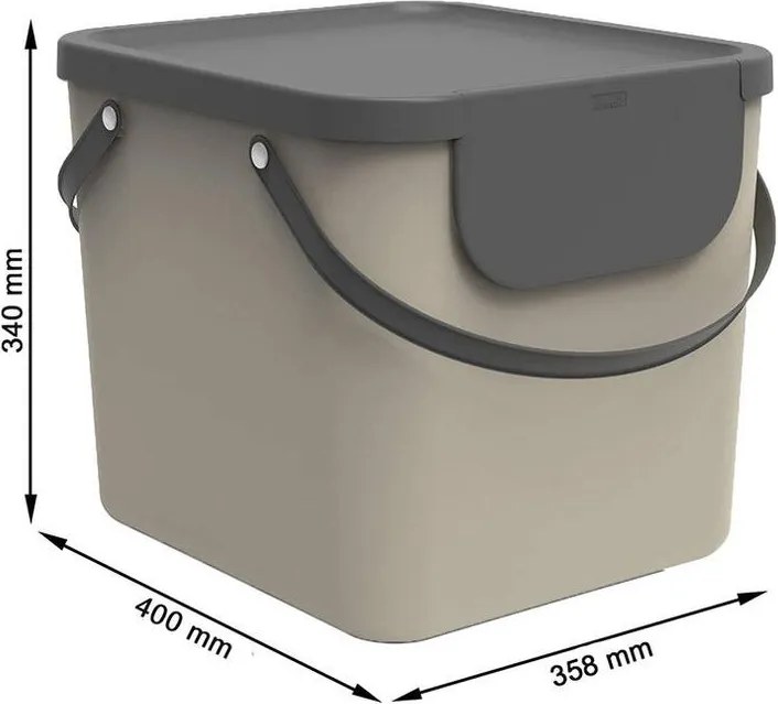 Koš na tříděný odpad ALBULA cappuccino 40 l