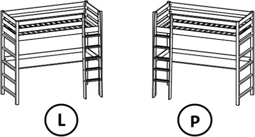 Dolmar Patrová postel s psacím stolem Niko Barva: černá