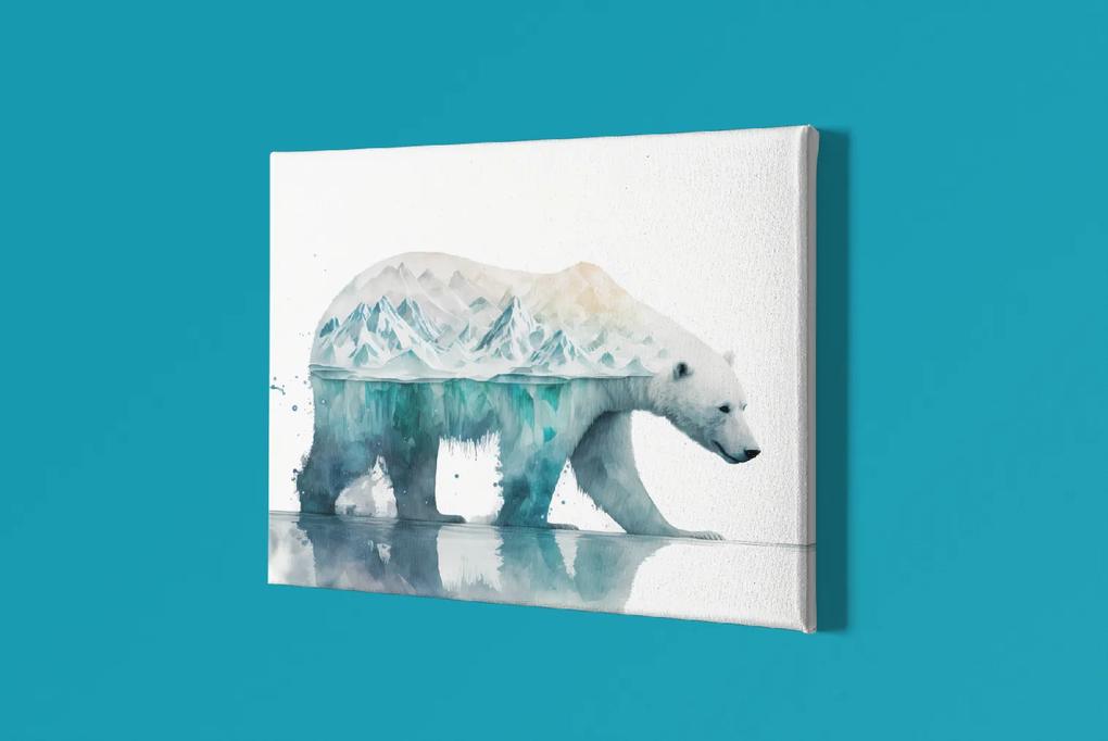 Obraz na plátně - Polární medvěd, ledovec FeelHappy.cz Velikost obrazu: 90 x 60 cm