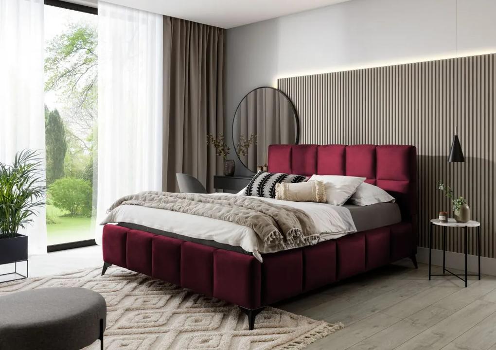 Čalouněná postel MIST - Velvetmat 25 - 180x200cm