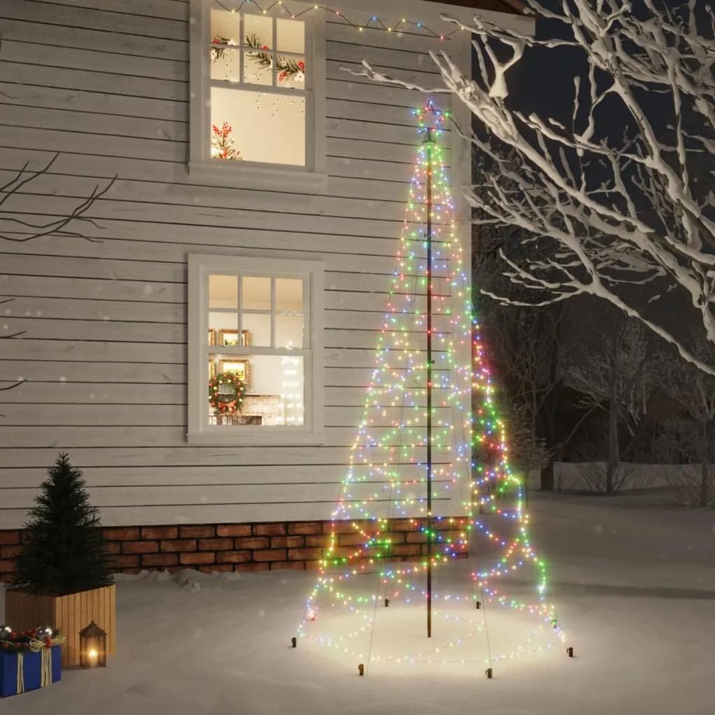 Vánoční stromek s kovovým sloupkem 500 LED barevný 3 m - Default Title