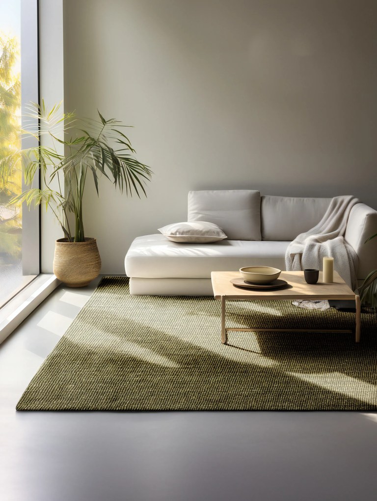 Hanse Home, Kusový koberec Bouclé Jute 105977 Jungle Green, 160x230, zelená, chodba / předsíň