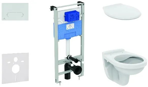 Ideal Standard ProSys - Set předstěnové instalace, klozet Alpha se sedátkem, tlačítko Oleas M1, chrom ProSys120M SP36