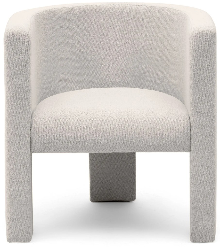 Krémové designové křeslo MILU