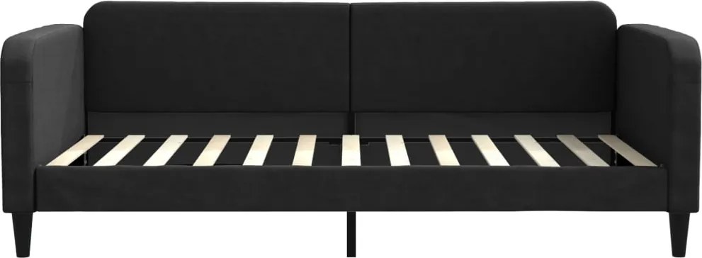 Válenda s přistýlkou černá 100 x 200 cm textil 3196823