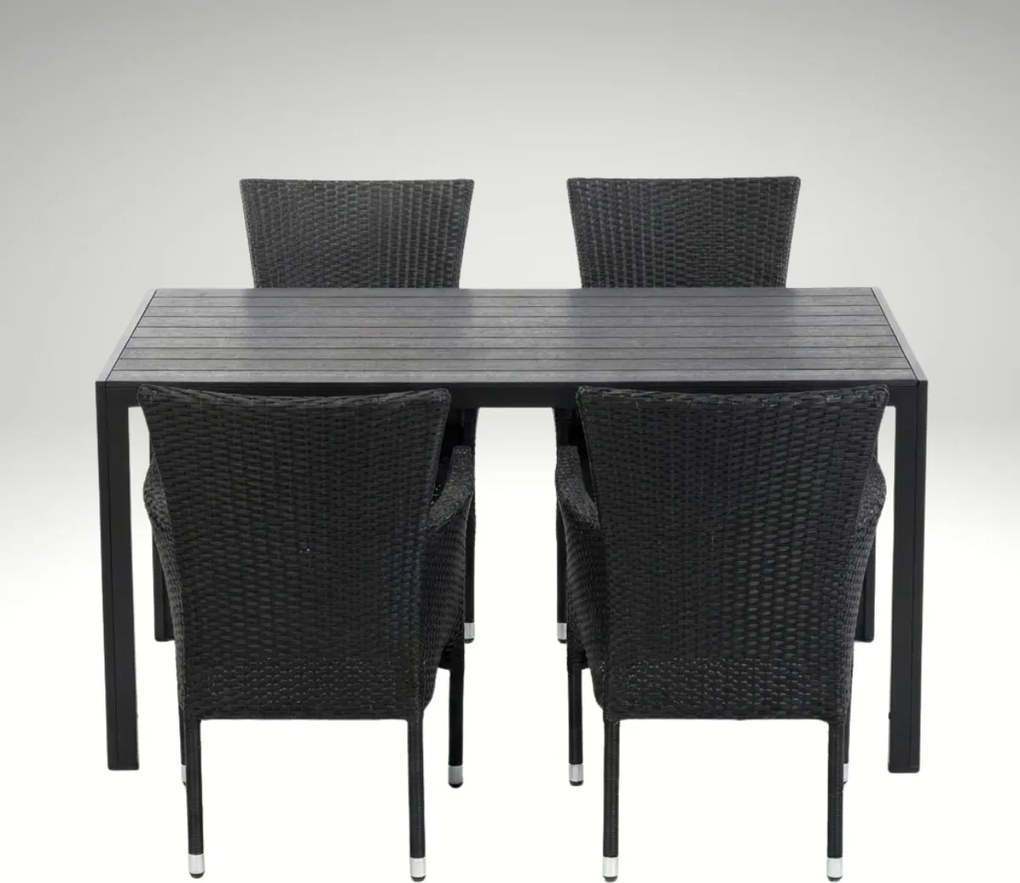 Vikio Zahradní jídelní set pro 4 osoby DT257-140 antracit