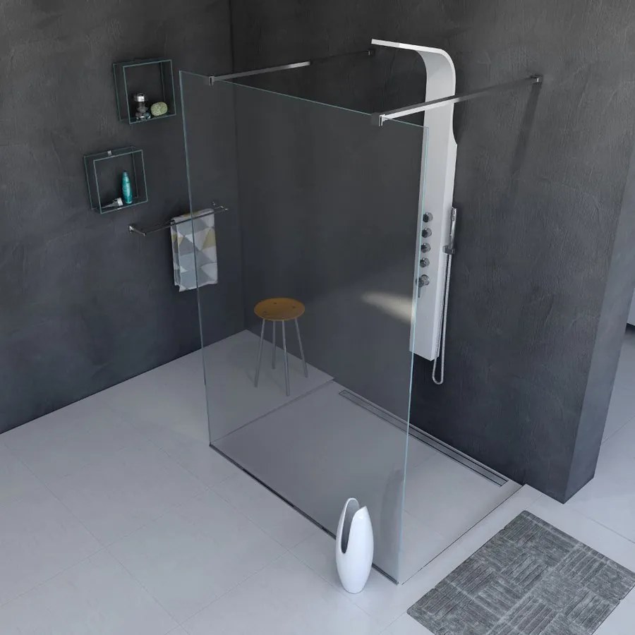 Polysan Polysan, MODULAR SHOWER stěna pro instalaci na zeď, pro připojení otoč.panelu 1000 mm, MS3A-100