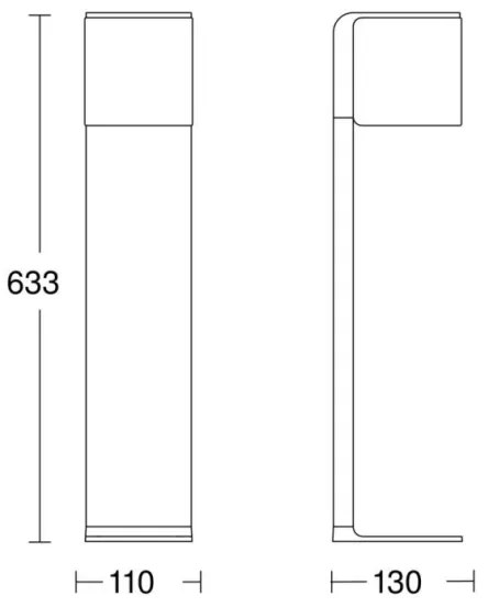 Steinel 079284 - LED Venkovní lampa GL 80 C LED/9,1W/230V IP44 antracit