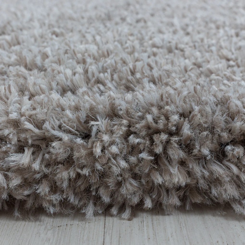 Ayyildiz koberce Kusový koberec Fluffy Shaggy 3500 beige kruh - 120x120 (průměr) kruh cm