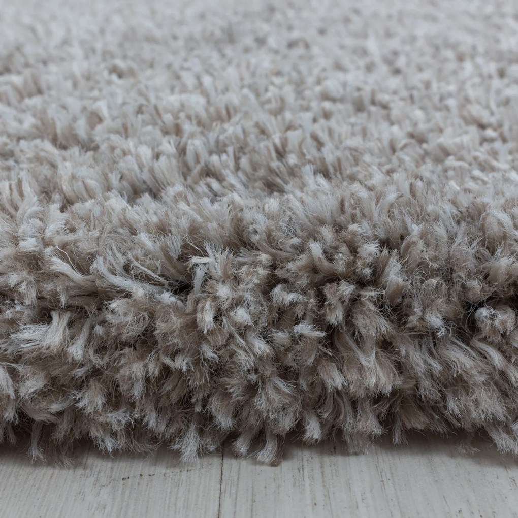 Ayyildiz koberce Kusový koberec Fluffy Shaggy 3500 beige kruh - 200x200 (průměr) kruh cm