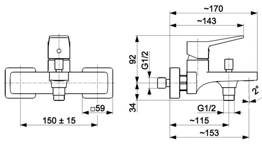 KFA Armatura 4524-010-31 - Vanová baterie MALAGA kartáčovaná zlatá