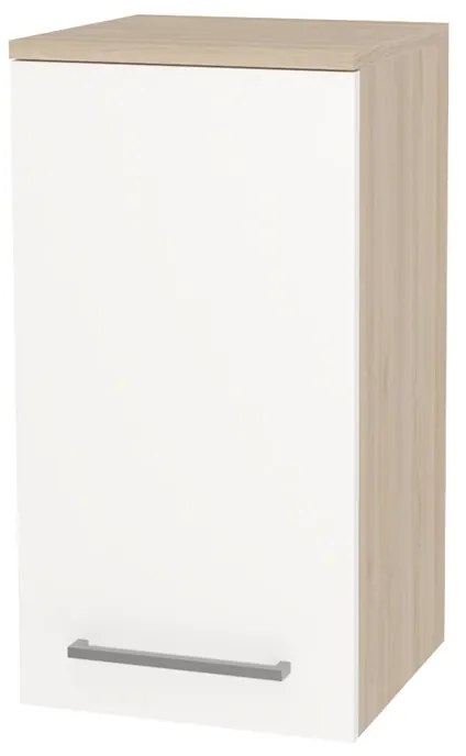 Mereo Bino koupelnová skříňka horní 63 cm, levá, Multidecor, Javor Hard šampaňský CN695JHS2
