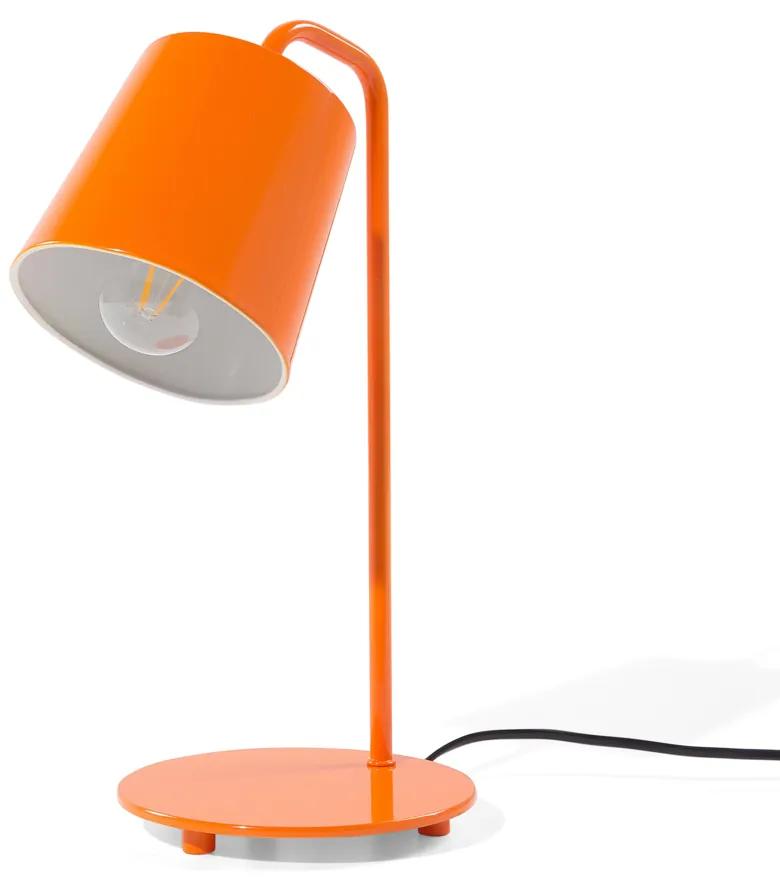 Oranžová kovová stolní lampa na čtení TARIM