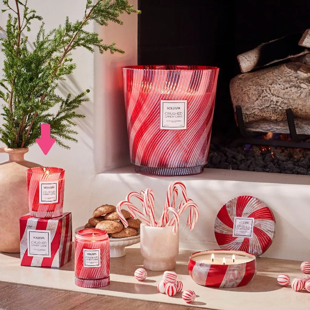 Voluspa svíčka Crushed Candy Cane, 184 g