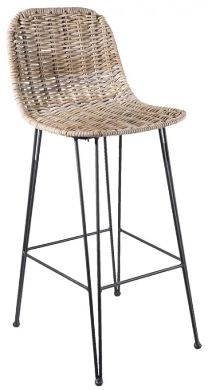 Ratanová barová stolička – 40x40x93 cm