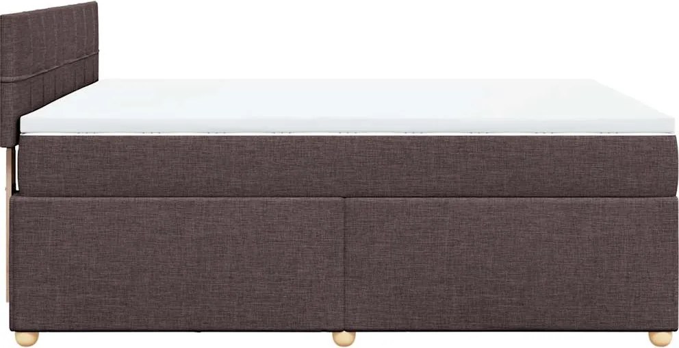 Box spring postel s matrací tmavě hnědá 140x190 cm textil 3288978