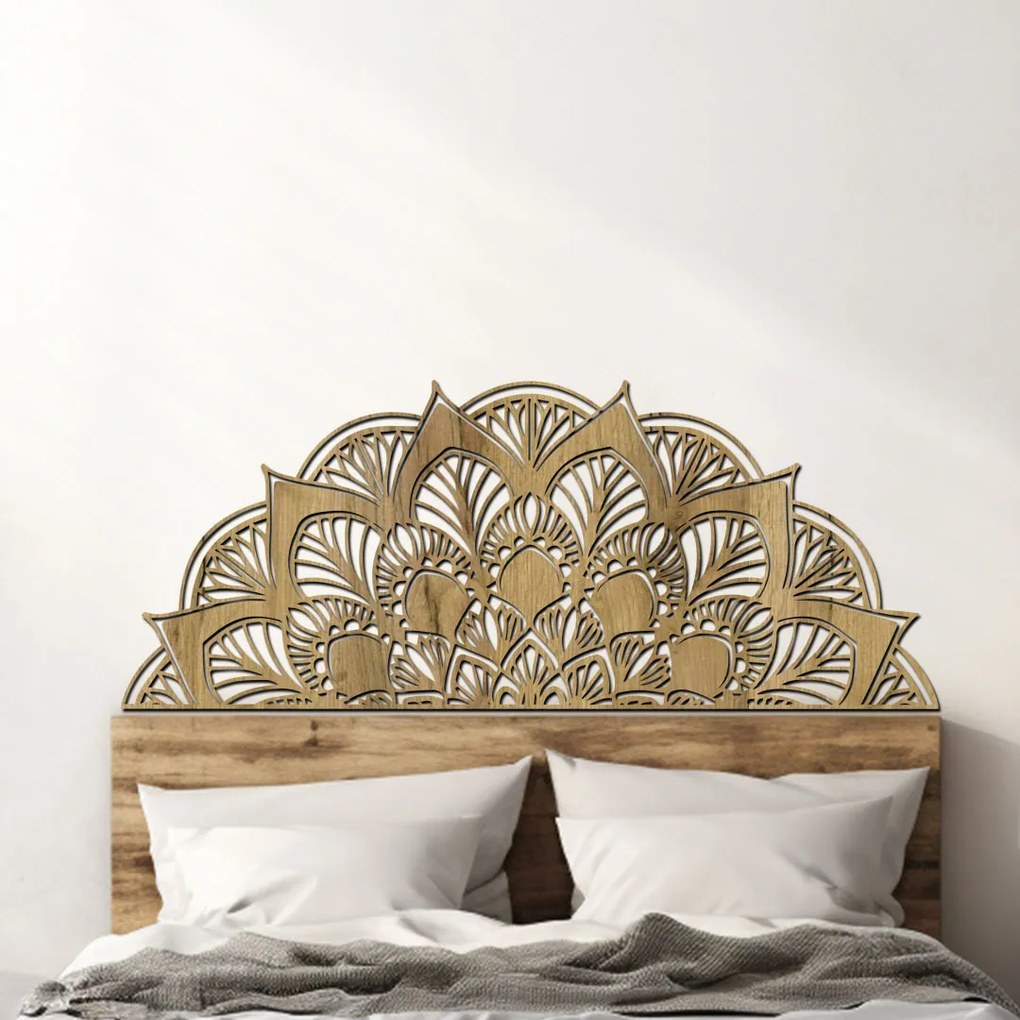 dřevo života Mandala k posteli POTĚŠENÍ Zvolte rozměr (cm): 90x36, Zvolte barvu dekoru: Dub Sonoma