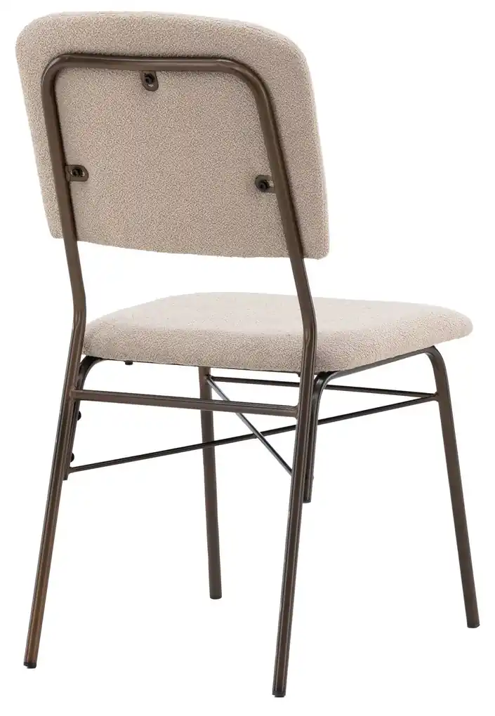 Jídelní židle Seda, 2ks, béžová, 56x48.5x94 | BIANO