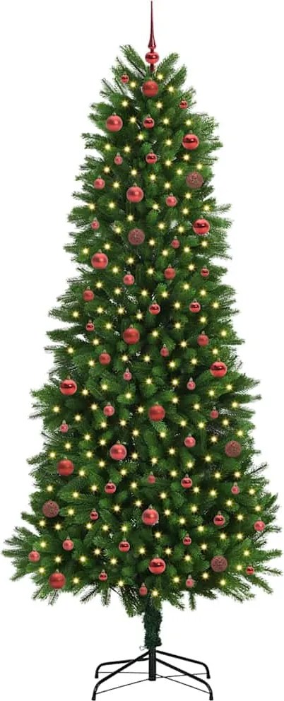 Vánoční stromeček s 300 LED diodami s stojanem Zelená 240 cm PE 3396349