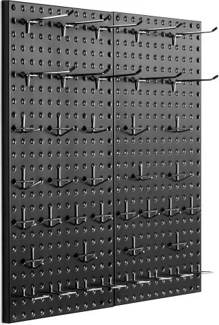 Kovové desky na hrazení 2 panely 61 × 30,5 cm nástěnný organizér pro garážové nářadí