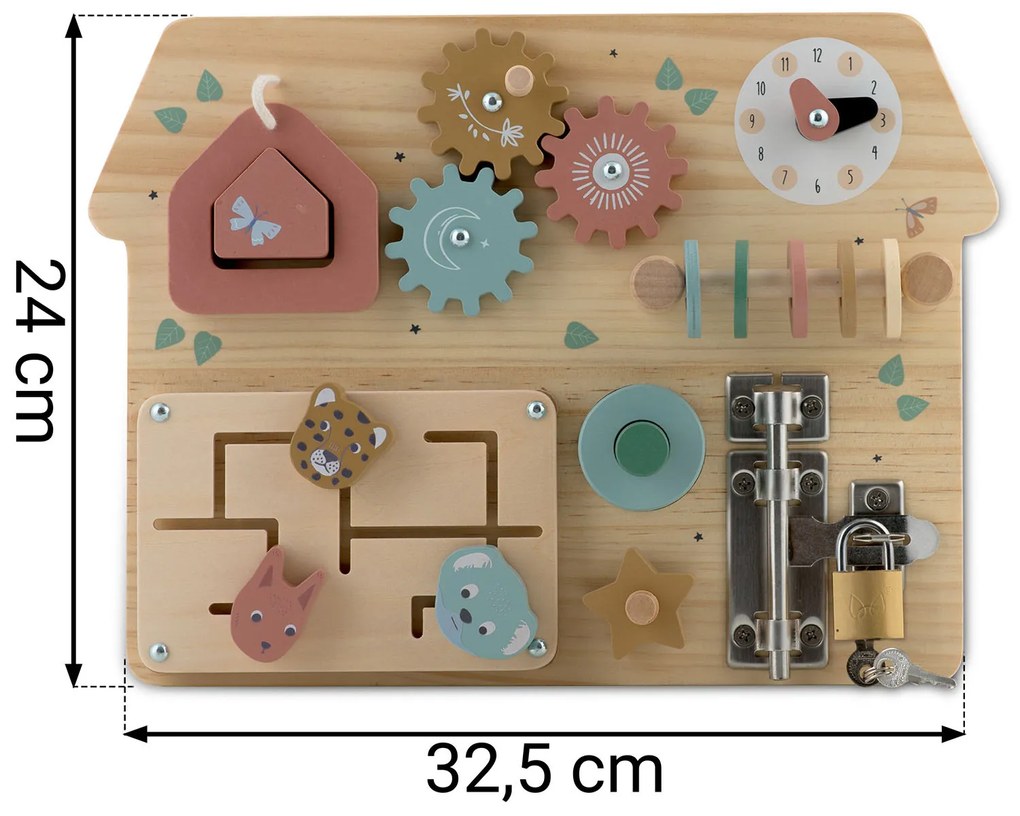 Dřevěná senzorická deska NK-859 Nukido