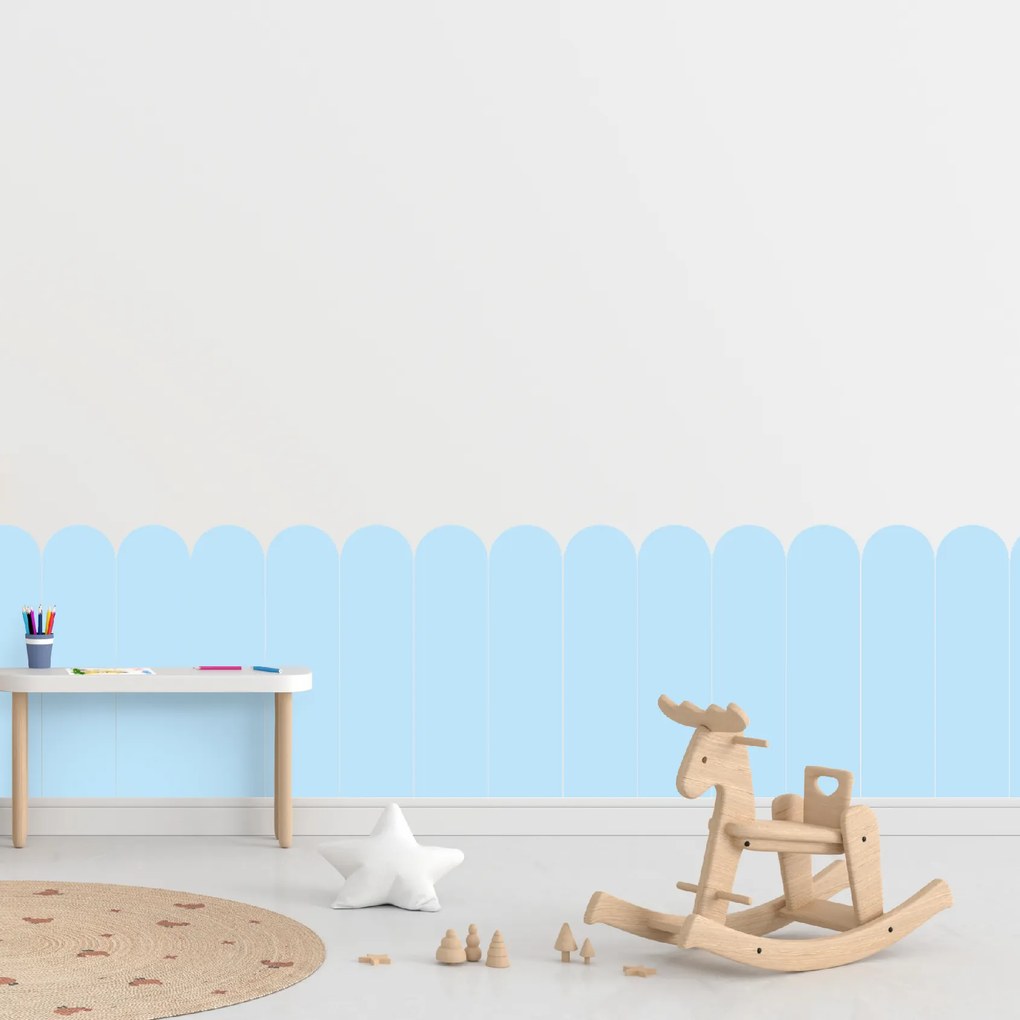 PIPPER. Textilní samolepící tapeta - Oblouk - Námořnická modrá Barva: Bledá, Velikost: 60cm