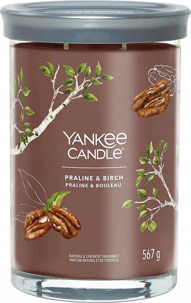 Yankee Candle vonná svíčka Tumbler ve skle velká Praline & Birch 567g
