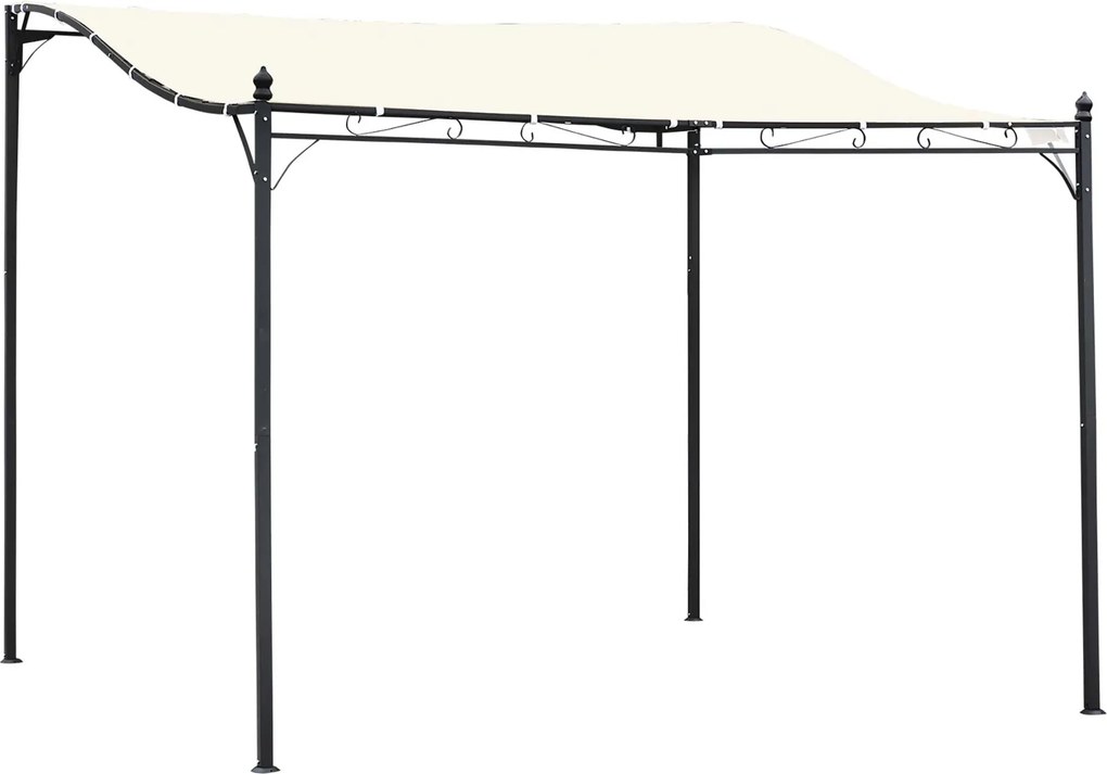 Zahradní pergola tent Outsunny s kovovým pláštěm 297x297cm | Aosom