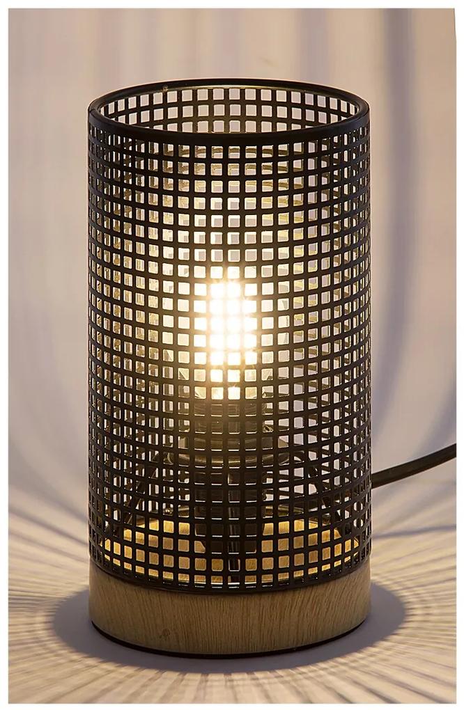Rabalux BOOGIE stolní svítidlo max. 25W | E14 - imitace dřeva, černá