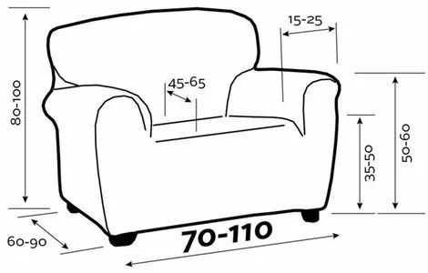 Forbyt Napínací potah na křeslo IRPIN béžová, 70 - 110 cm