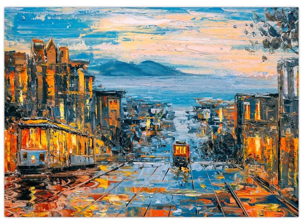 Obraz - Cable Car, San Francisco (70x50 cm)