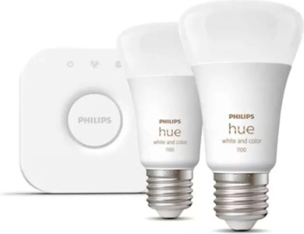 Philips Hue - Chytrá sada se 2 žárovkami a můstkem Bridge 929002468810