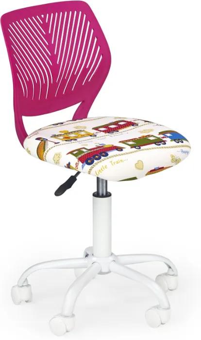 MAXMAX Dětská otočná židle BALI růžová