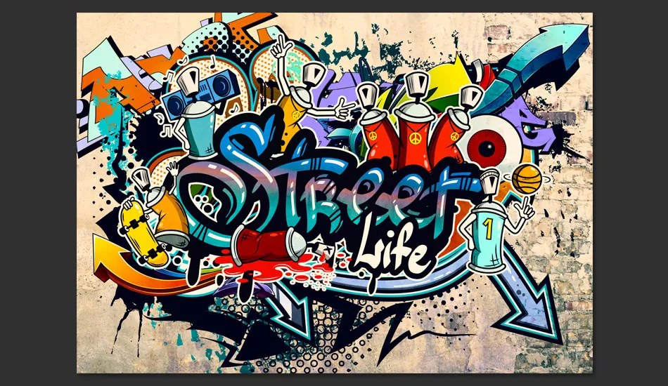 Fototapeta Bimago - Street Life + lepidlo zdarma 300x210 cm