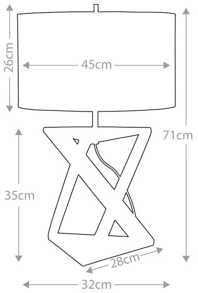 Elstead AEGEUS-TL - Stolní lampa AEGEUS 1xE27/60W/230V
