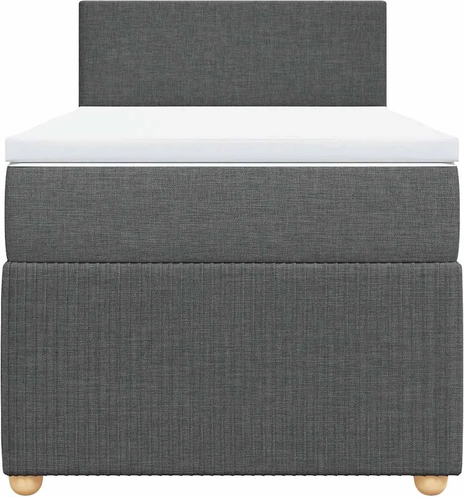 Box spring postel s matrací tmavě šedá 90x190 cm textil 3287305