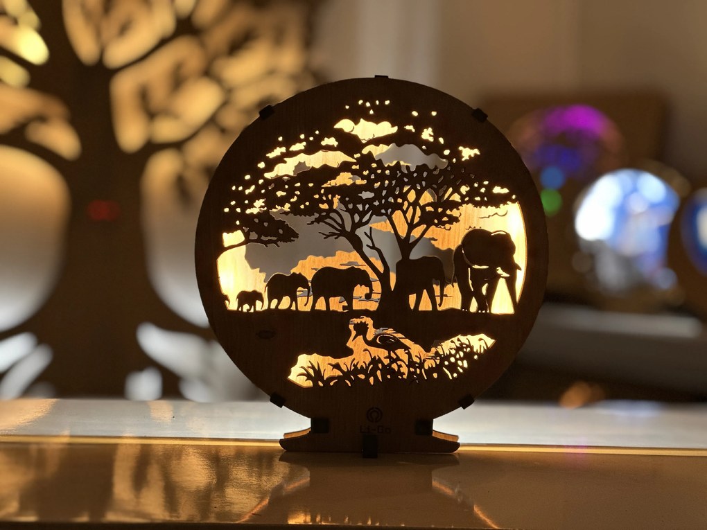 Li-Go "Sloni" lampa 20x22 cm provedení povrchu: bříza