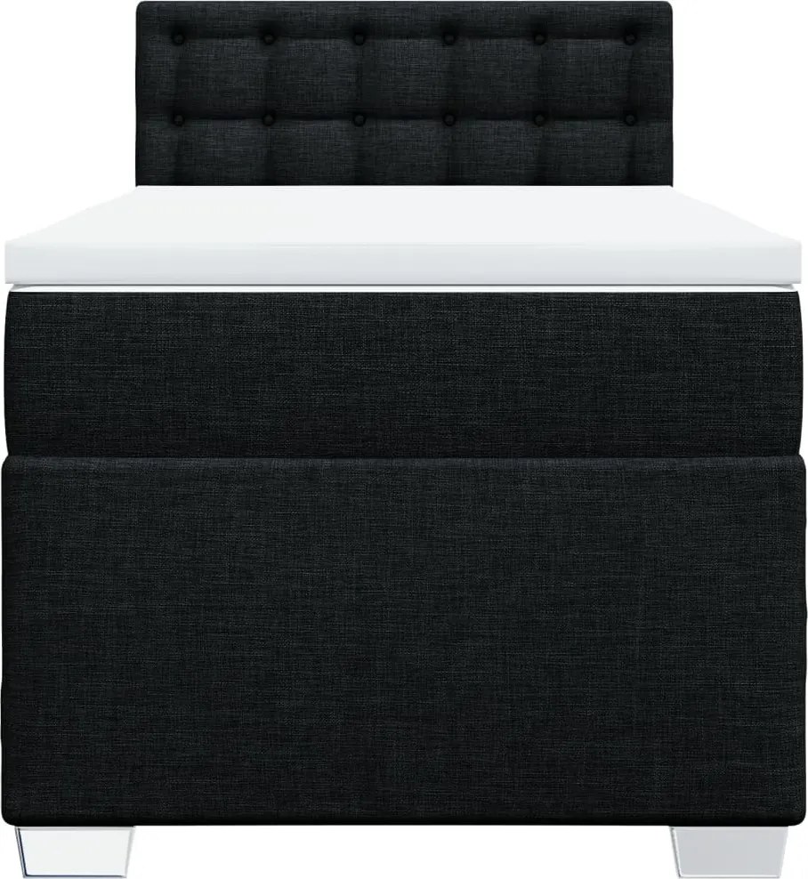 Box spring postel s matrací černá 100 x 200 cm textil 3285815