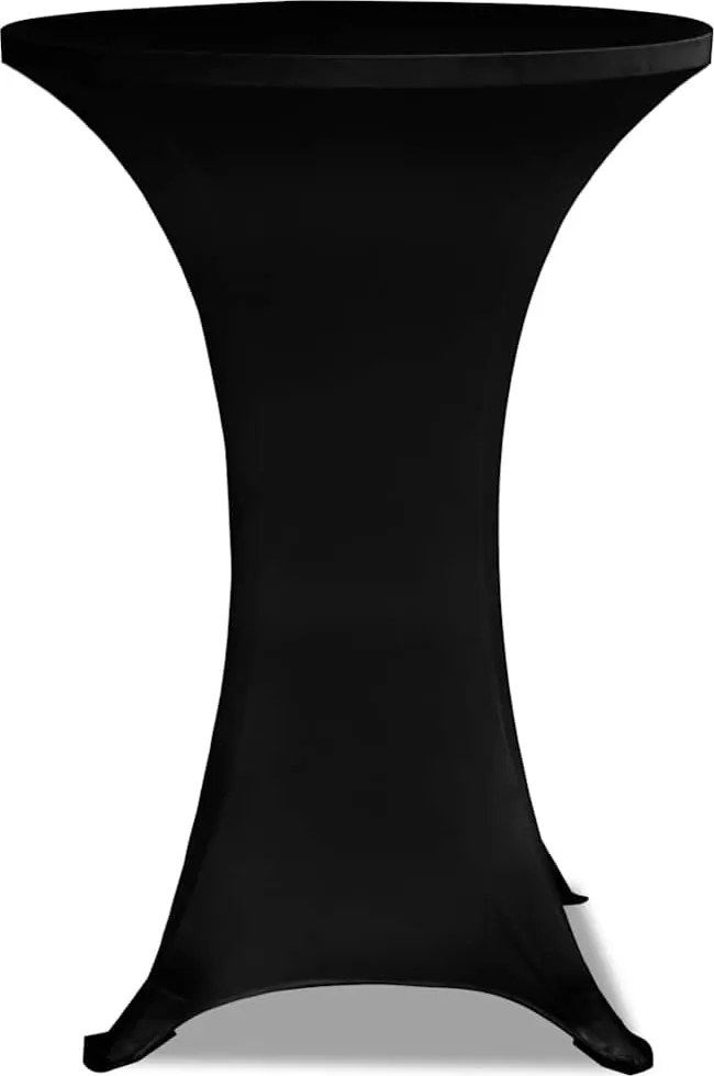 Návlek na koktejlový stůl Ø 80 cm černý strečový 4 ks 279073