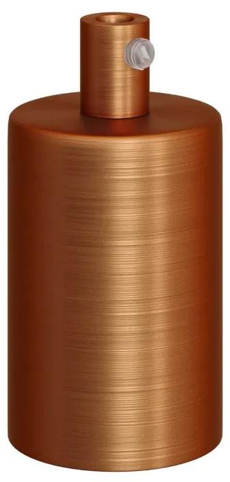 creative cables Válcová kovová objímka E27 v sadě Barva komponentu: Matný bronz, Kabelová průchodka: Kuželová