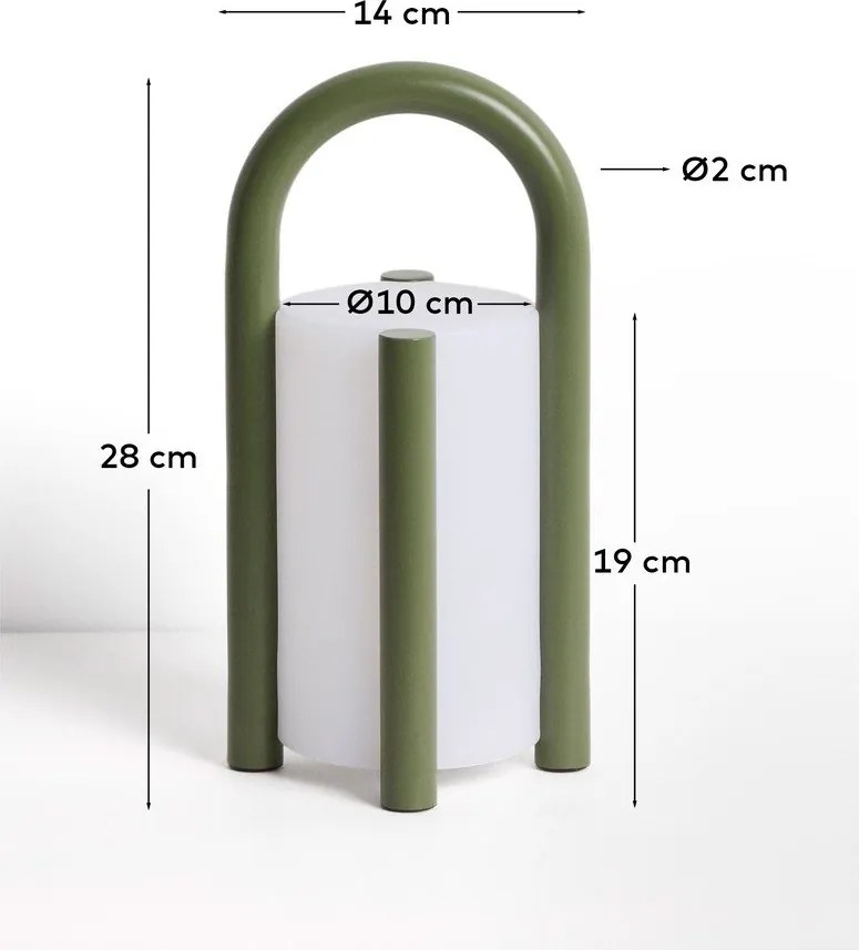 LED přenosné venkovní svítidlo na USB ø 14 cm Leros – Kave Home