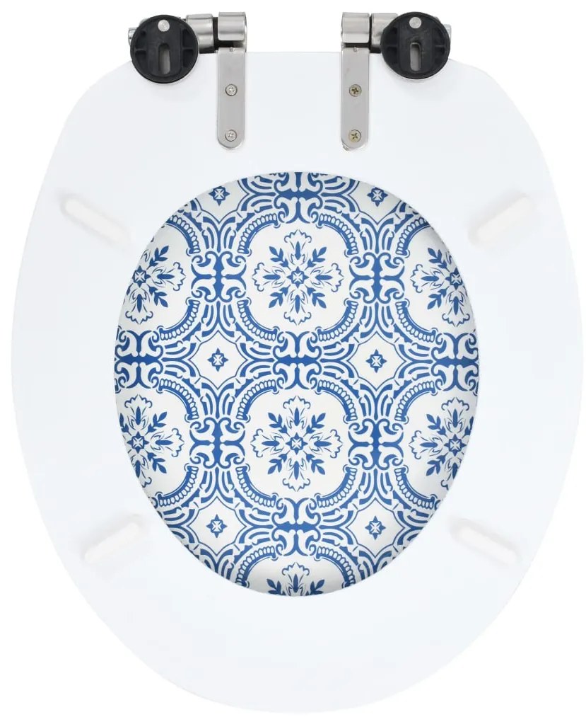 vidaXL Marketos WC sedátko s funkcí pomalého sklápění 2 ks MDF motiv porcelánu
