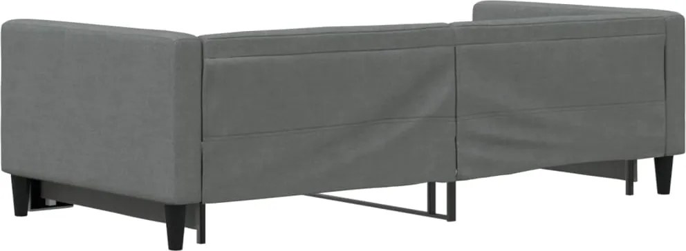 Válenda s přistýlkou tmavě šedá 90 x 200 cm textil 3196579